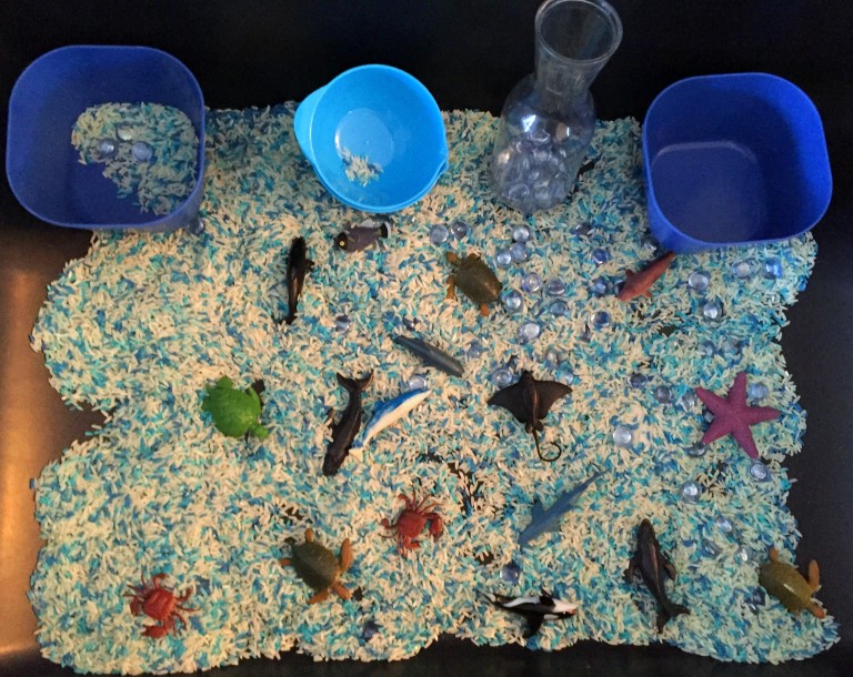 Ocean Themed Sensory Bin - Ms. Stephanie's Preschool