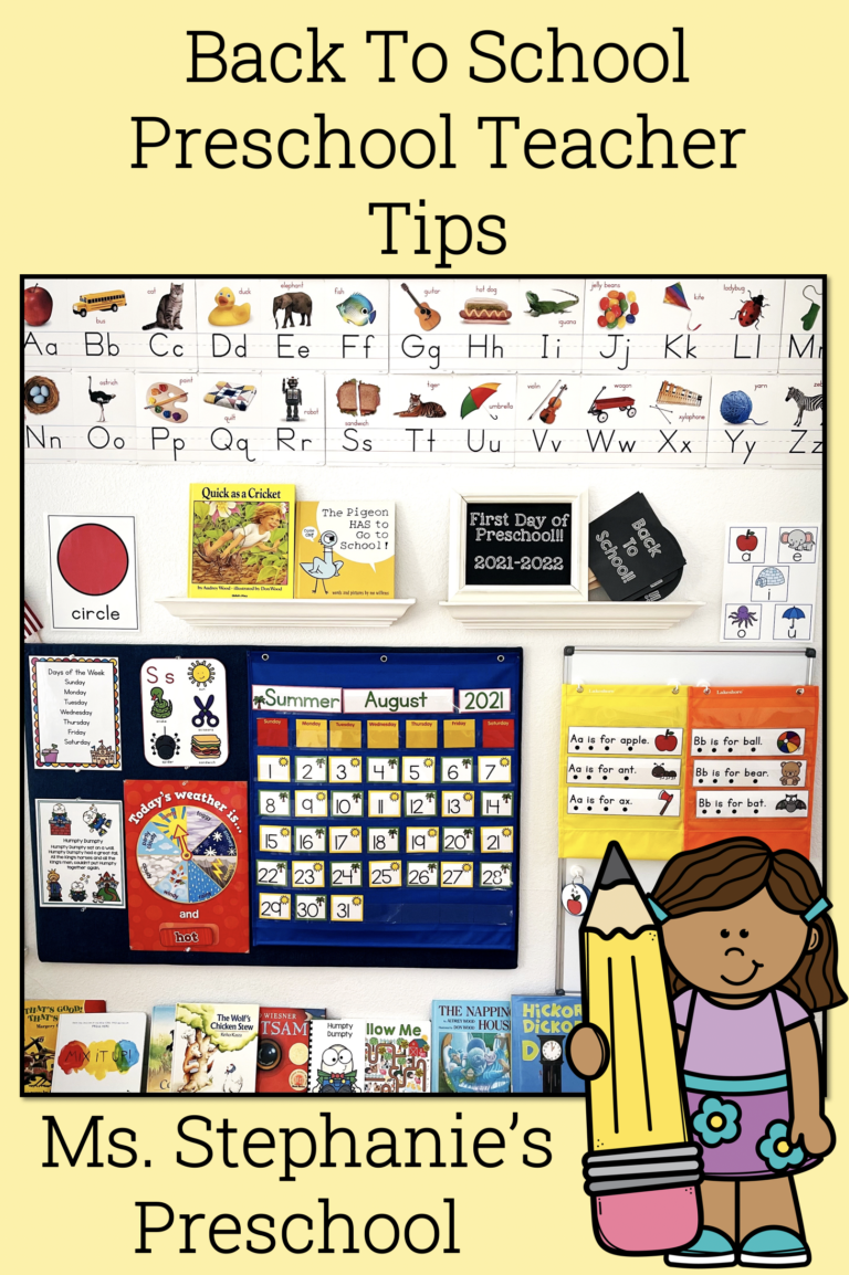 Back to School Tips for the Preschool Teacher - Ms. Stephanie's Preschool