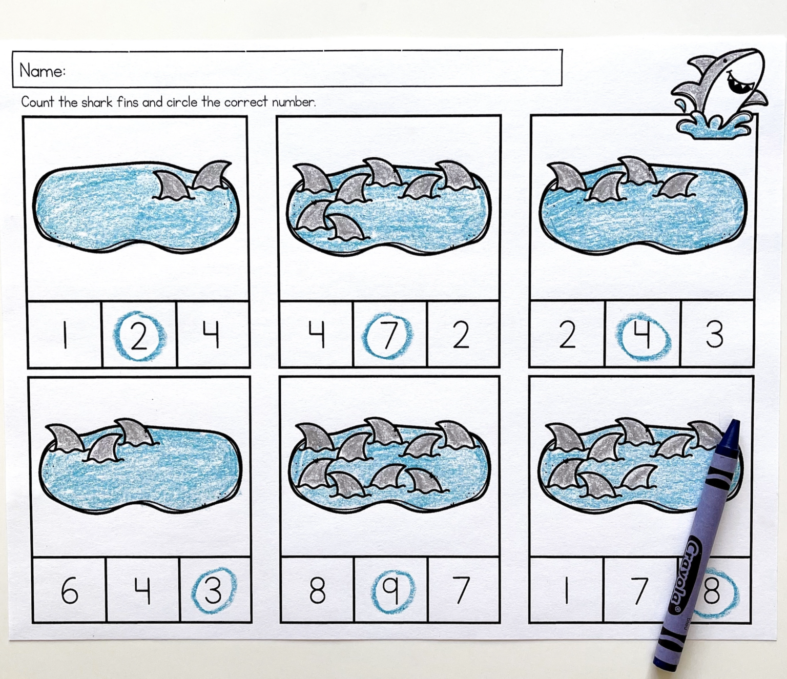 Summer Counting Math Worksheets - Ms. Stephanie's Preschool