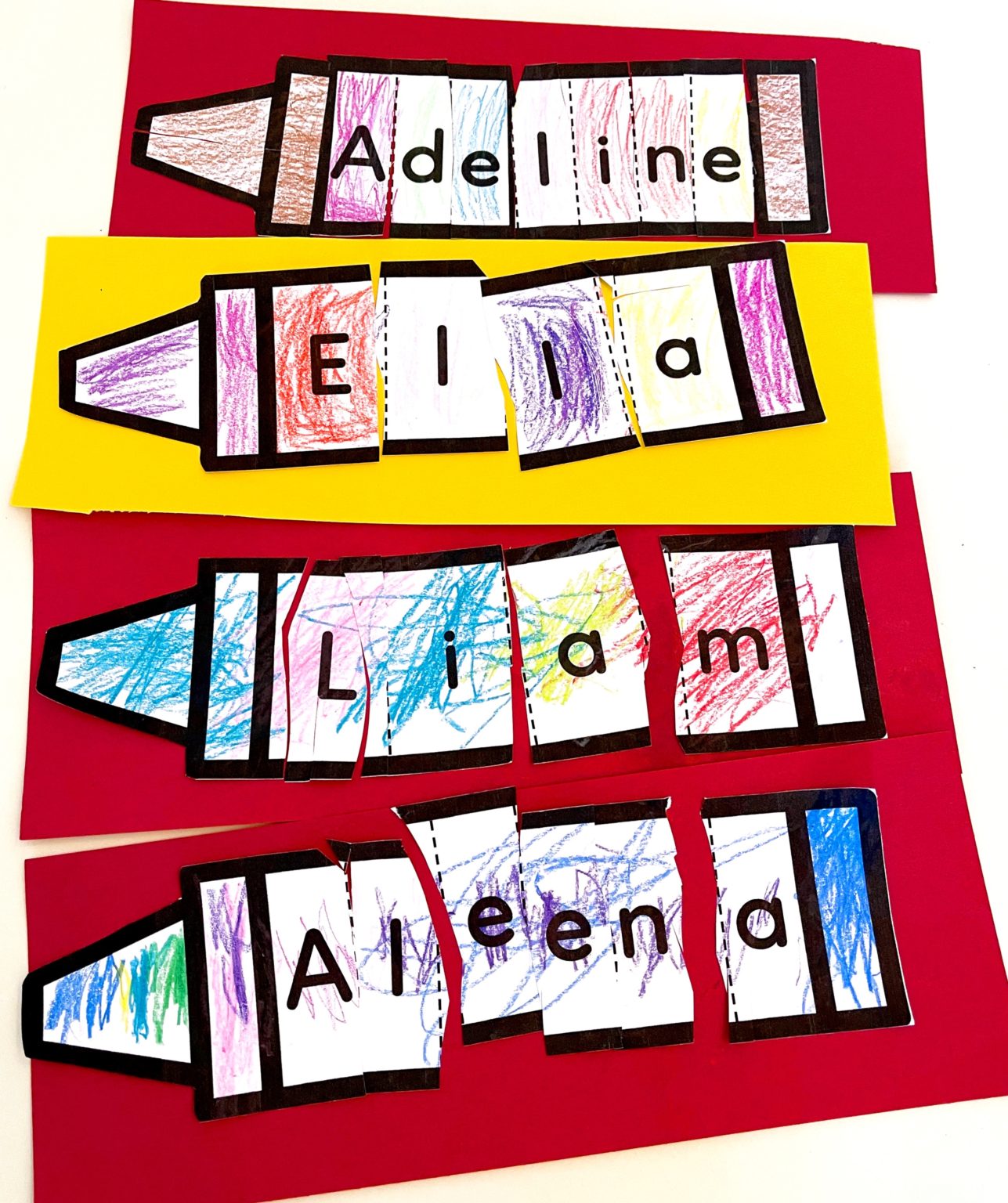 Crayon Name Craft Activity - Ms. Stephanie's Preschool