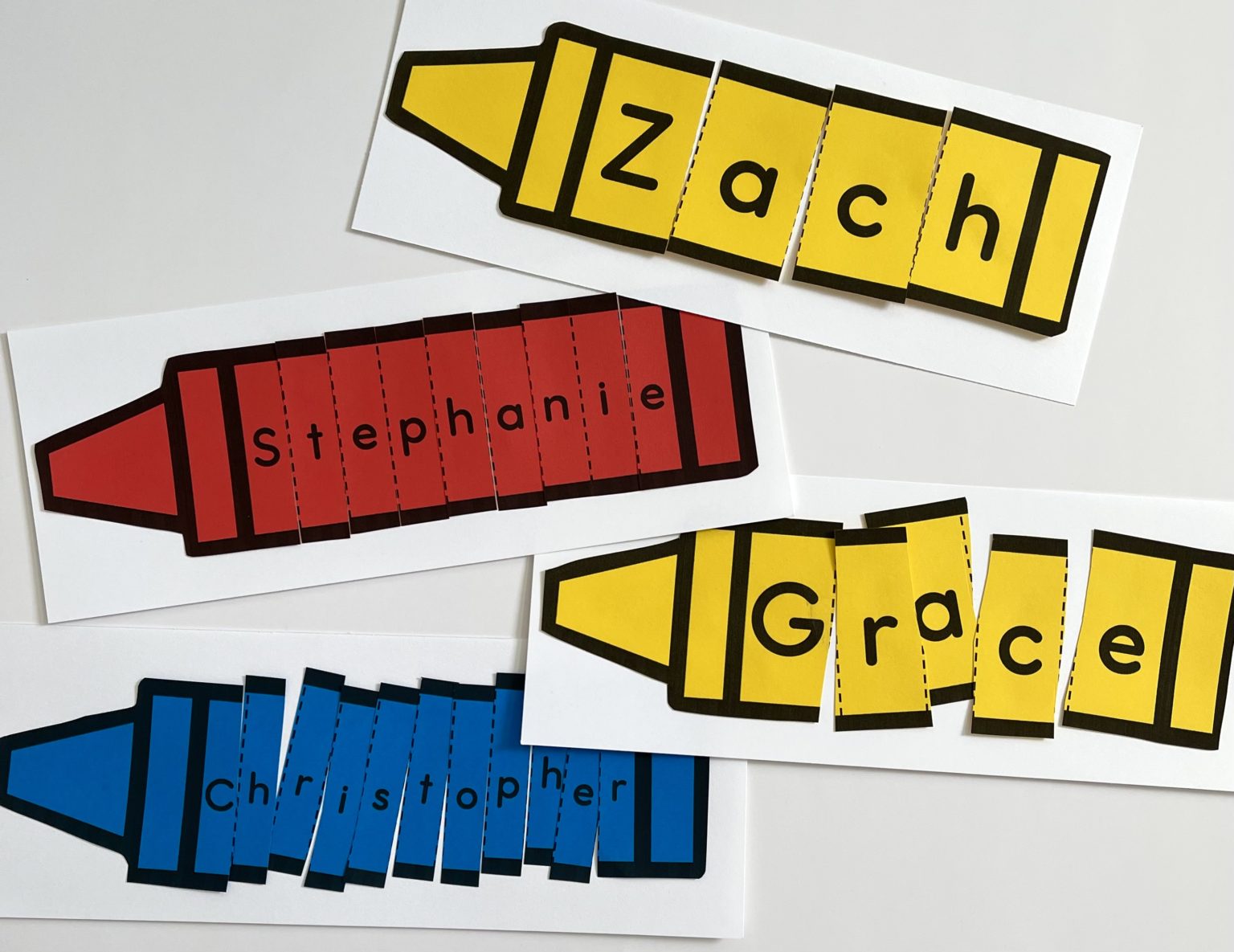 Crayon Name Craft Activity - Ms. Stephanie's Preschool