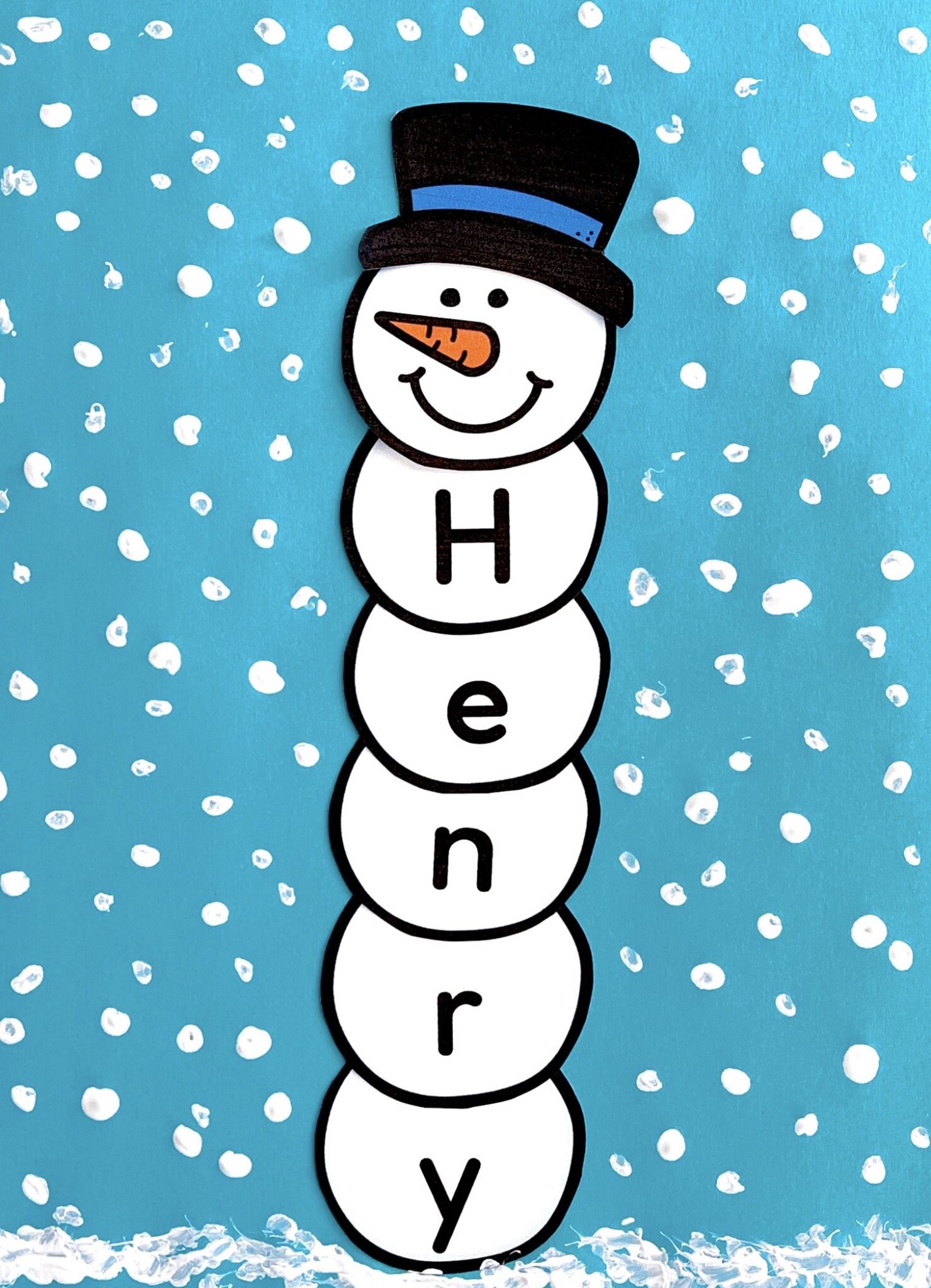Editable Snowman Name Activity - Ms. Stephanie's Preschool