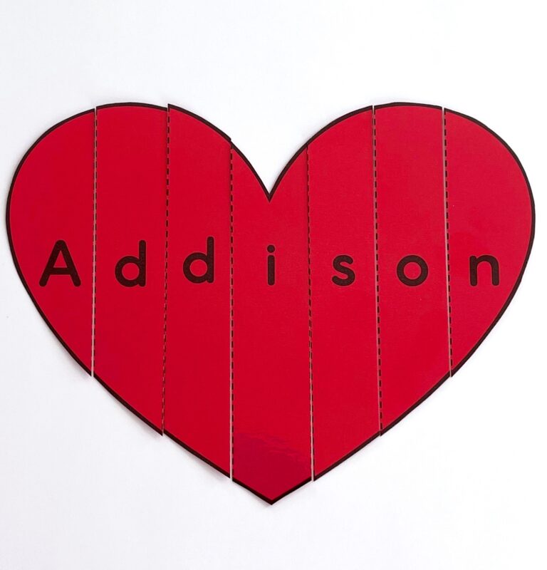Valentine's Day Preschool Name Activity - Ms. Stephanie's Preschool