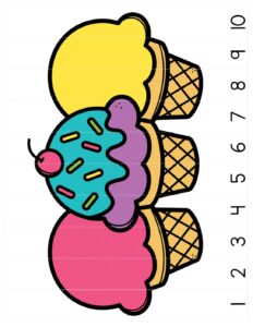 Ice Cream Number Order Puzzles - Ms. Stephanie's Preschool
