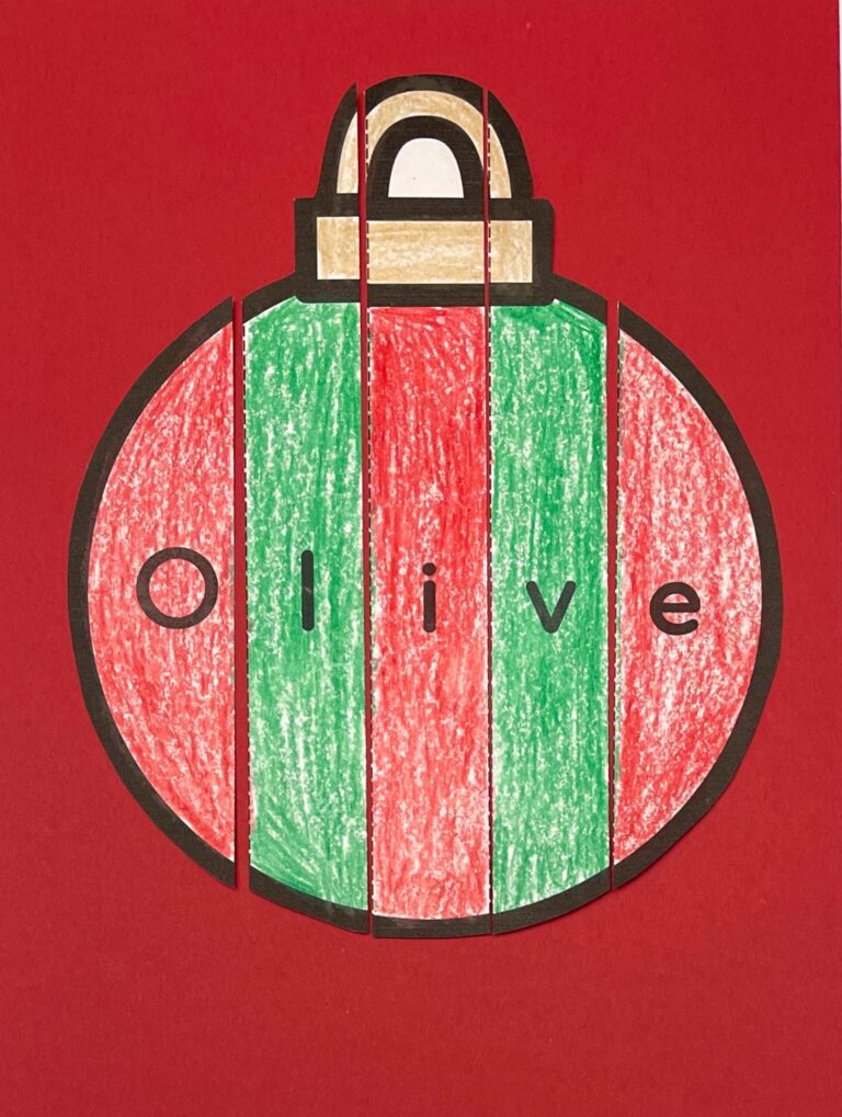 Ornament Name and Scissor Craft - Ms. Stephanie's Preschool