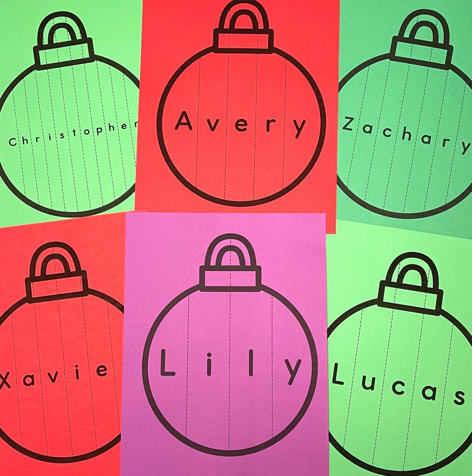Ornament Name and Scissor Craft - Ms. Stephanie's Preschool