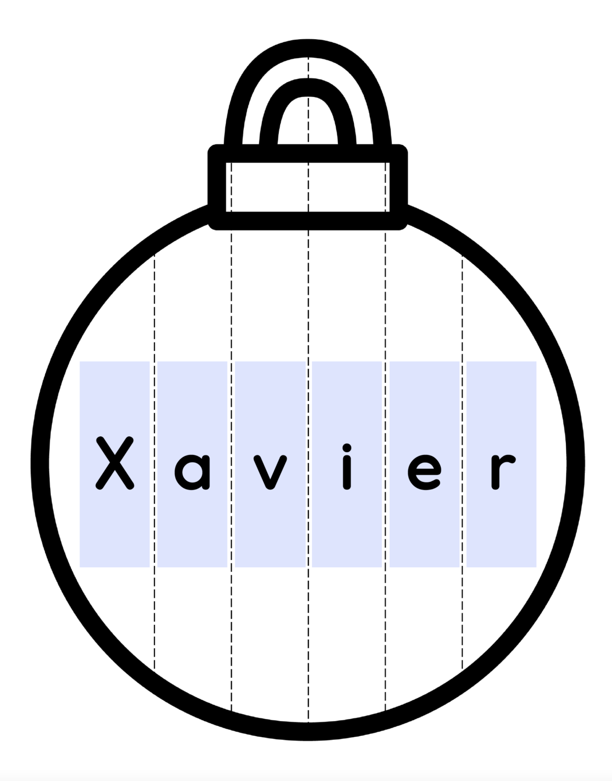 Ornament Name and Scissor Craft - Ms. Stephanie's Preschool