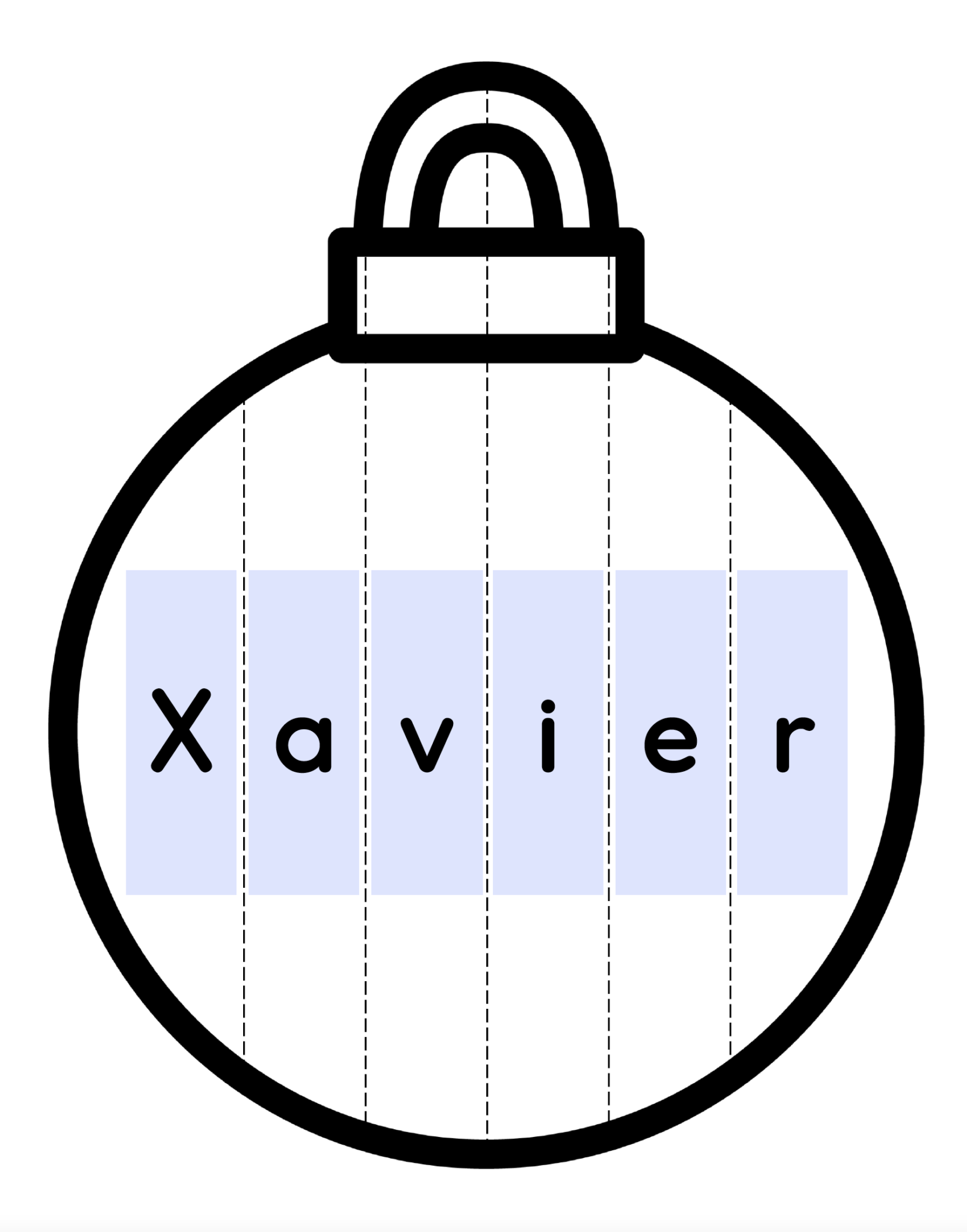 Ornament Name and Scissor Craft - Ms. Stephanie's Preschool