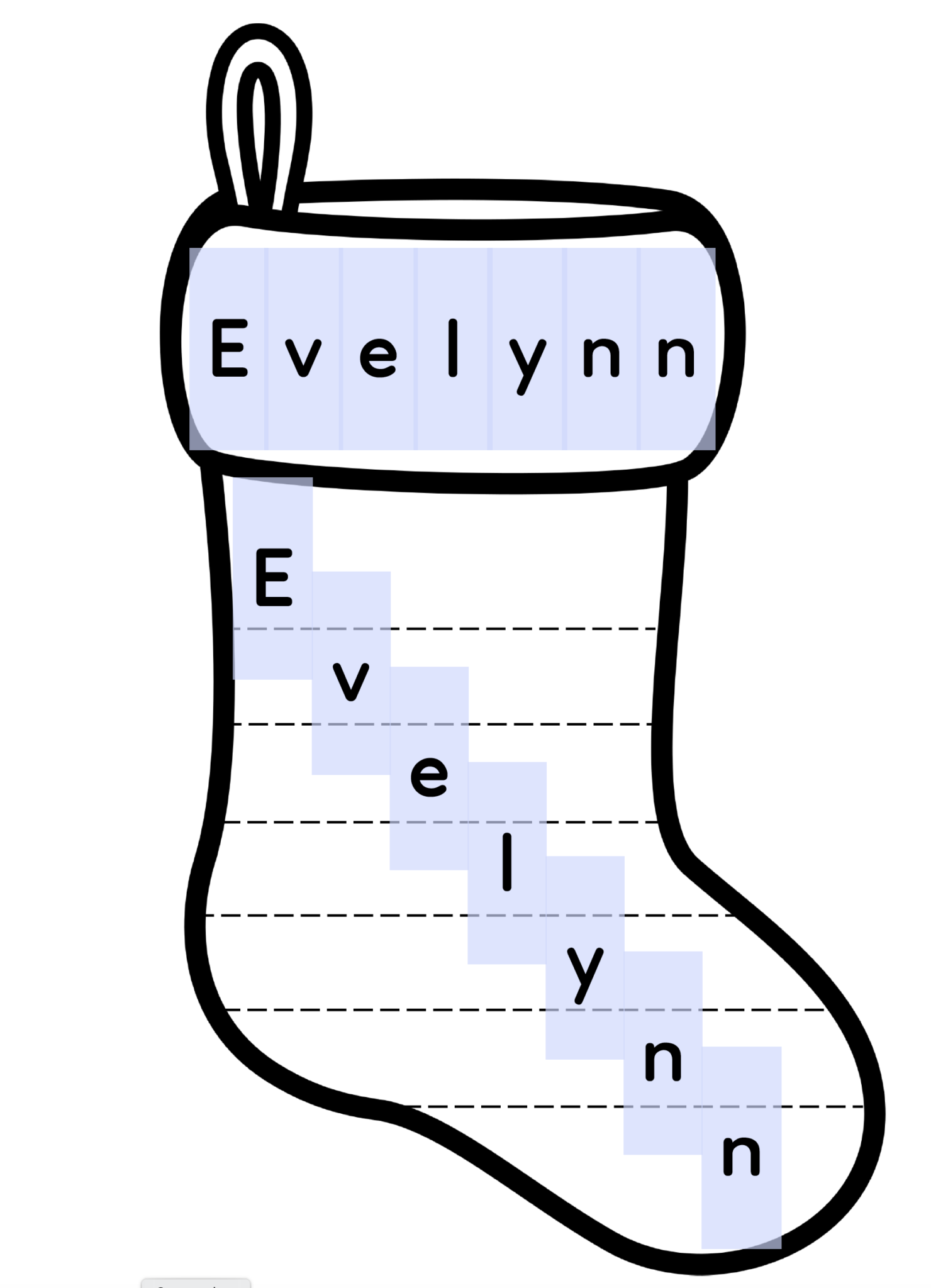 Christmas Stocking Name and Scissor Activity Craft - Ms. Stephanie's ...