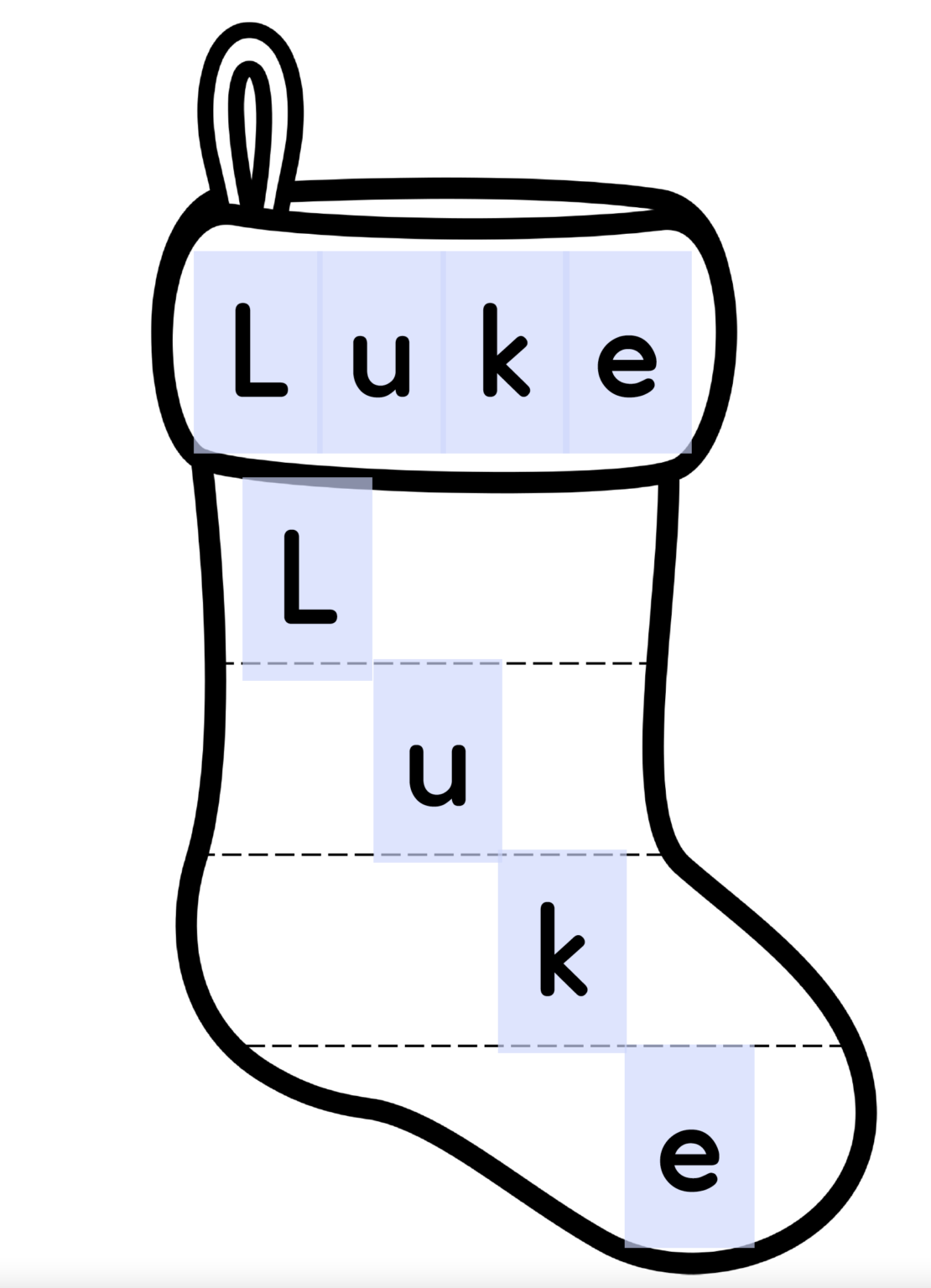Christmas Stocking Name and Scissor Activity Craft - Ms. Stephanie's ...