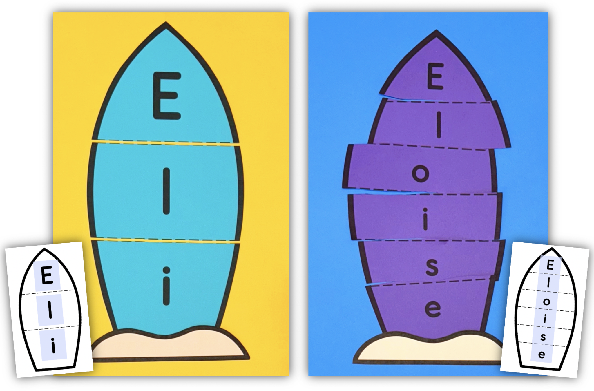 Surfboard Name and Scissor Preschool Activity - Ms. Stephanie's Preschool