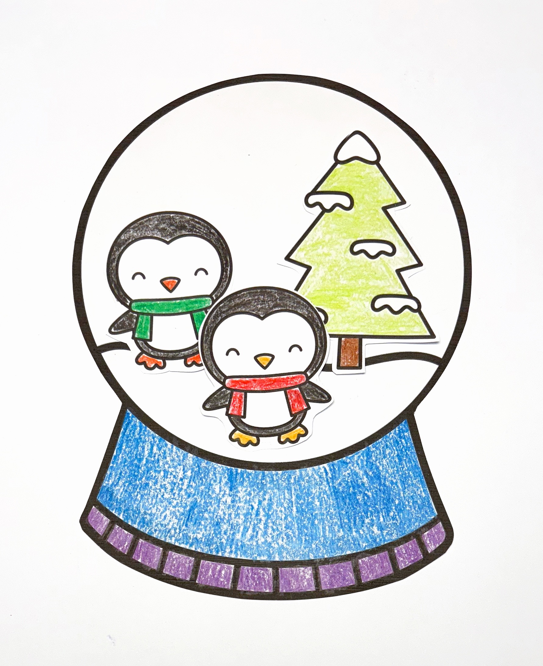 Winter Snow Globe Craft with penguins - Ms. Stephanie's Preschool