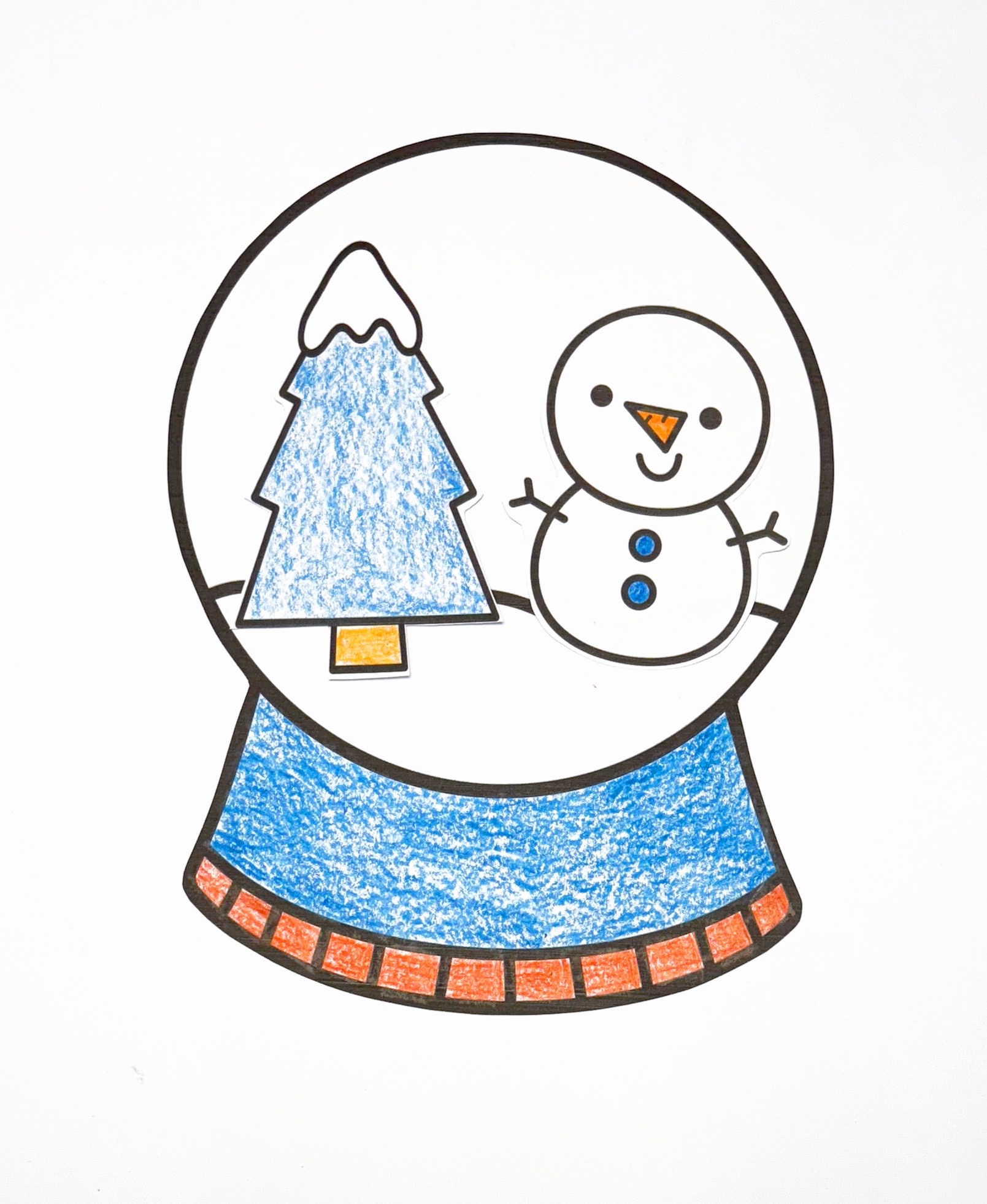 Winter Snow Globe with Snowman - Ms. Stephanie's Preschool