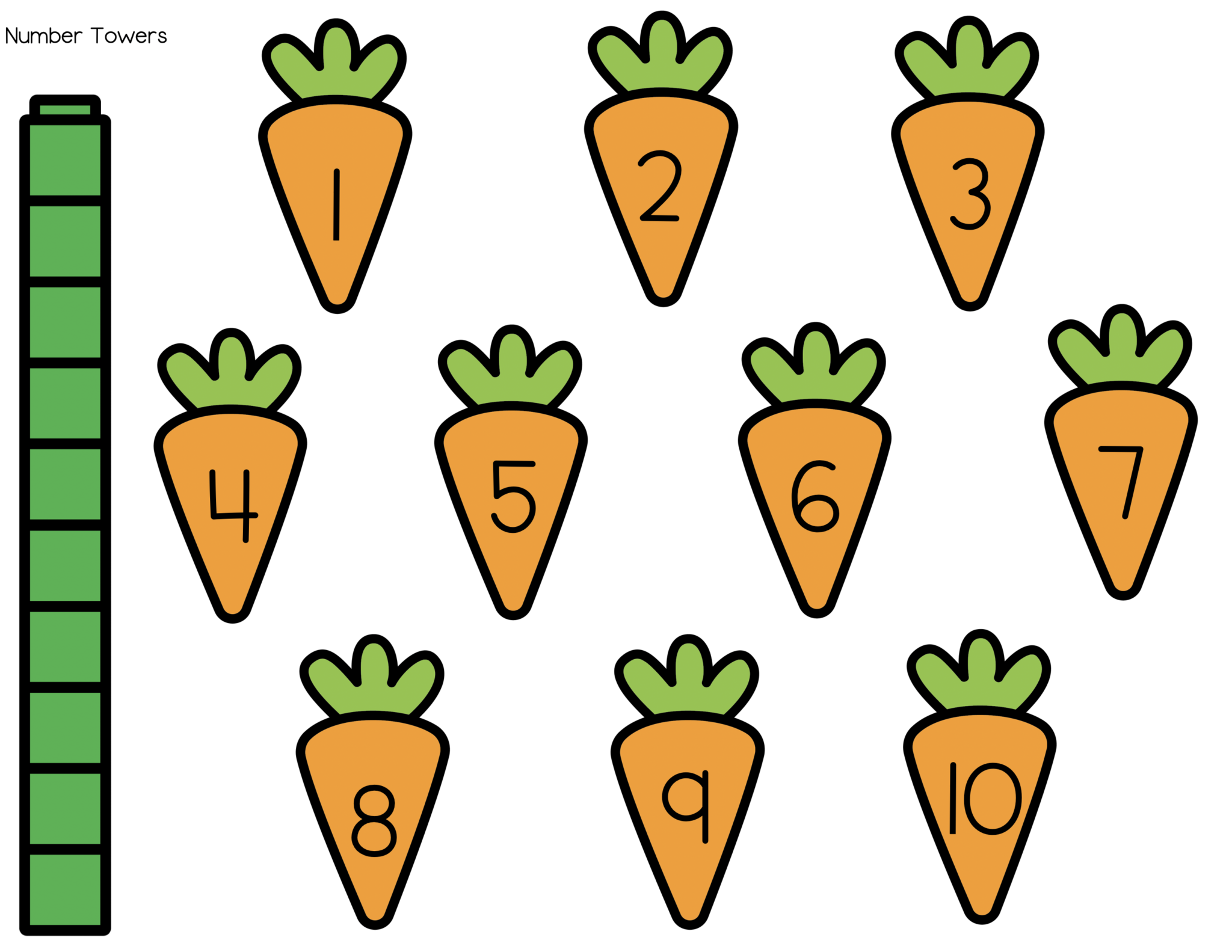 Easter Math Mat Towers - Ms. Stephanie's Preschool