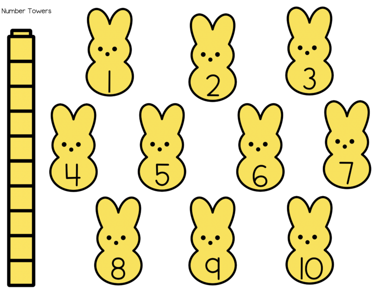 Easter Math Mat Towers - Ms. Stephanie's Preschool
