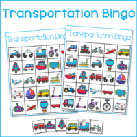 Transportation Bingo - Ms. Stephanie's Preschool