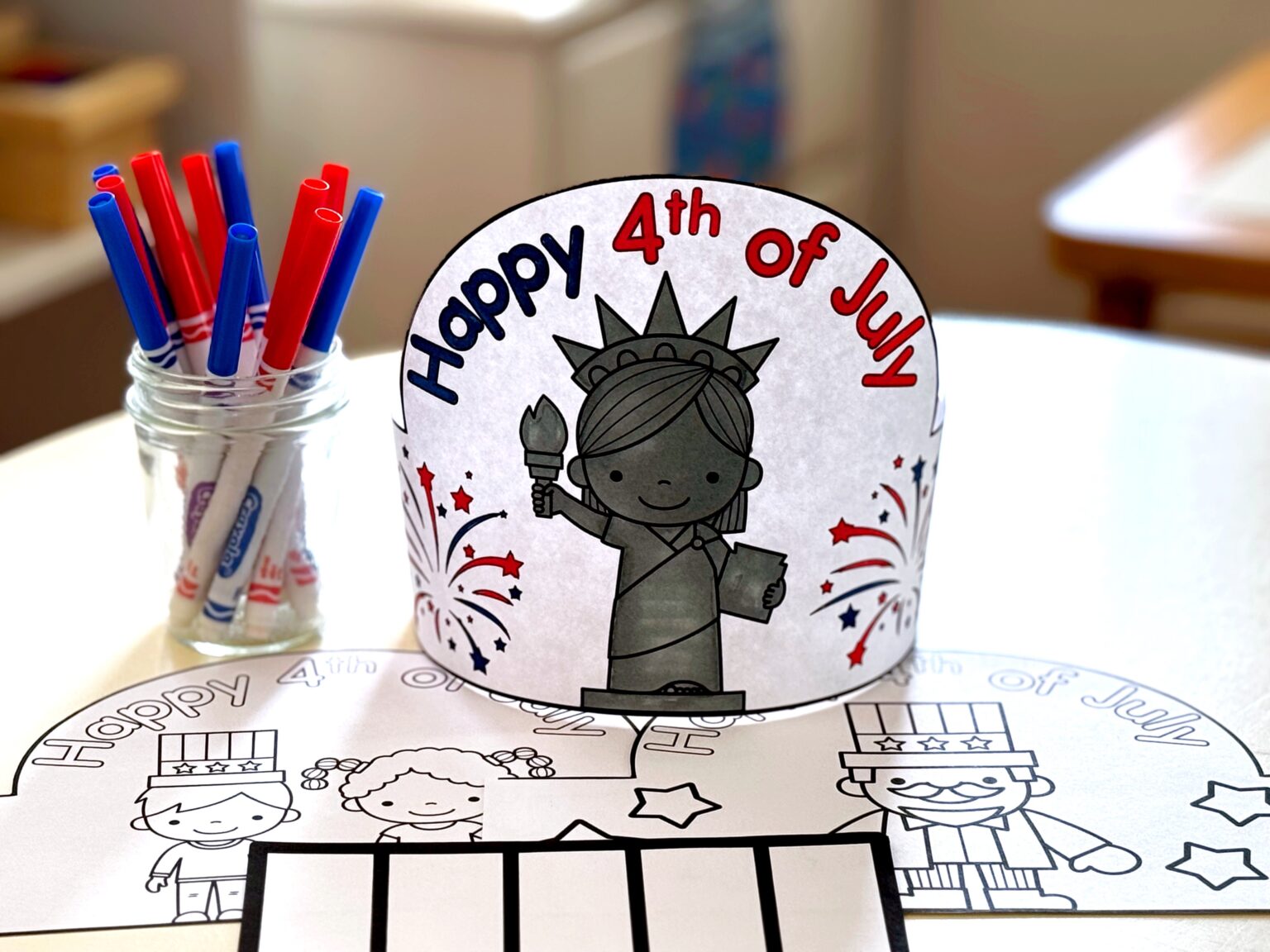 4th of July Crowns - Ms. Stephanie's Preschool