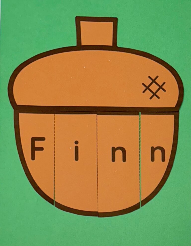 Acorn Name and Scissor Craft - Ms. Stephanie's Preschool