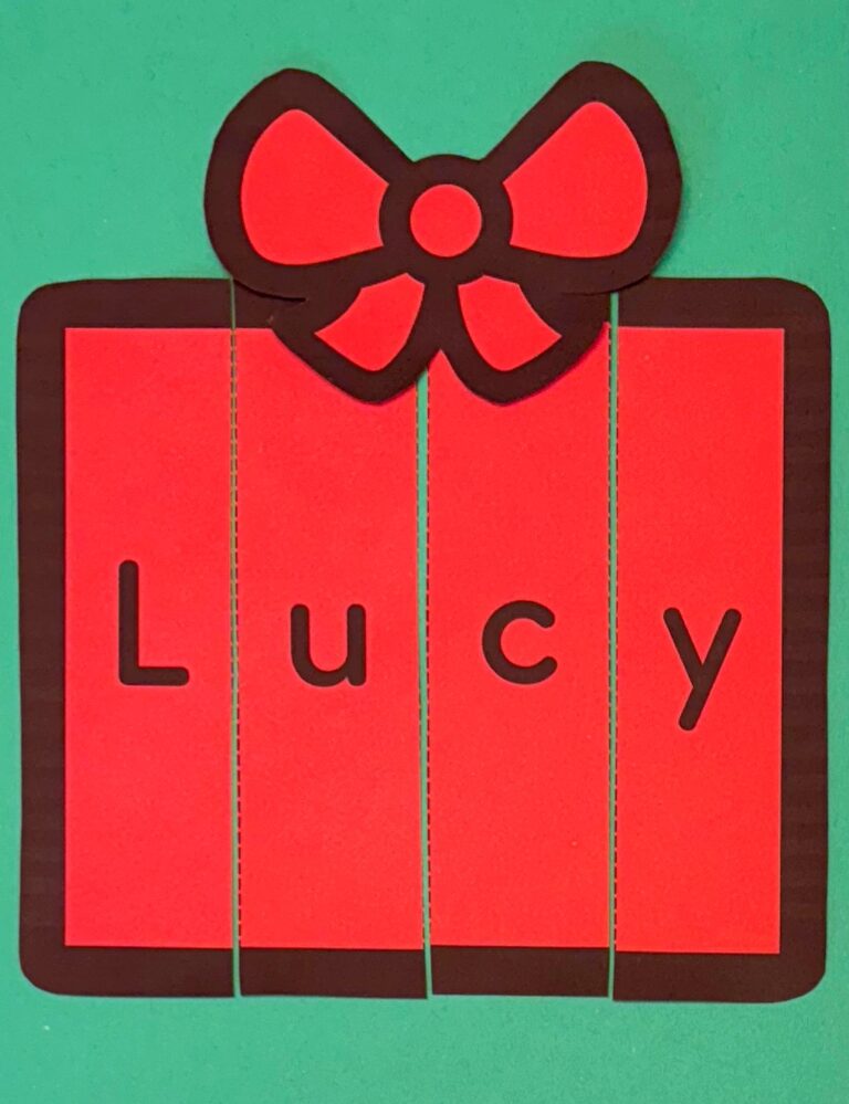 Christmas Name and Scissor Crafts - Ms. Stephanie's Preschool