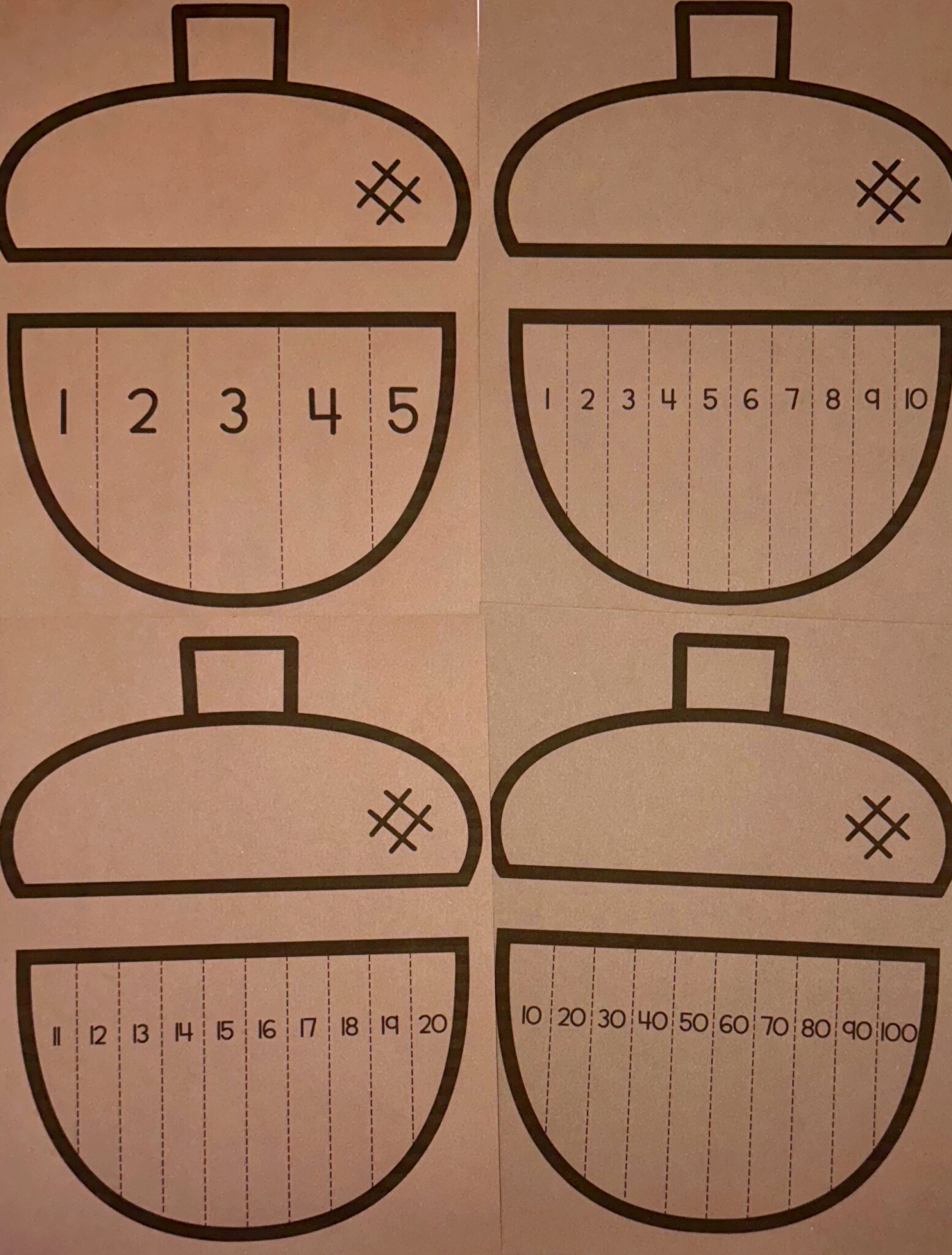 Acorn Name and Scissor Craft - Ms. Stephanie's Preschool