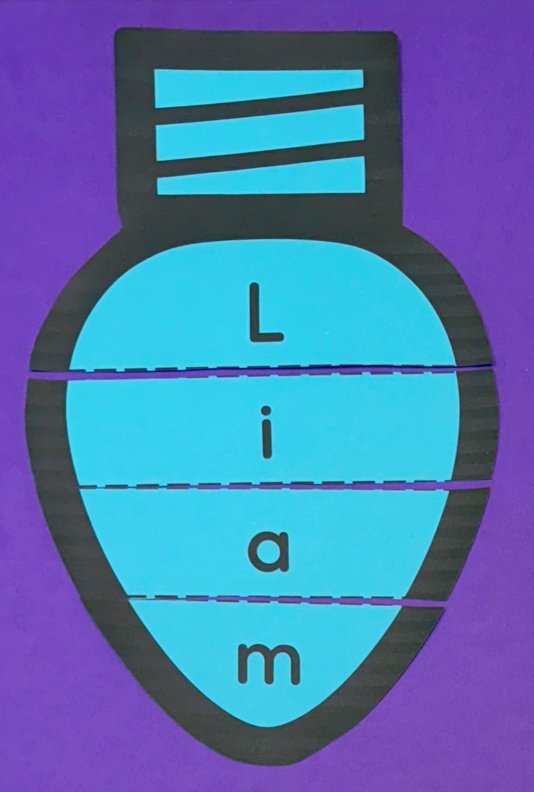 Editable Name Craft Christmas Light - Ms. Stephanie's Preschool