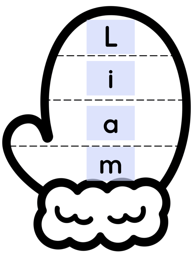 Winter Mitten Name and Scissor Craft - Ms. Stephanie's Preschool