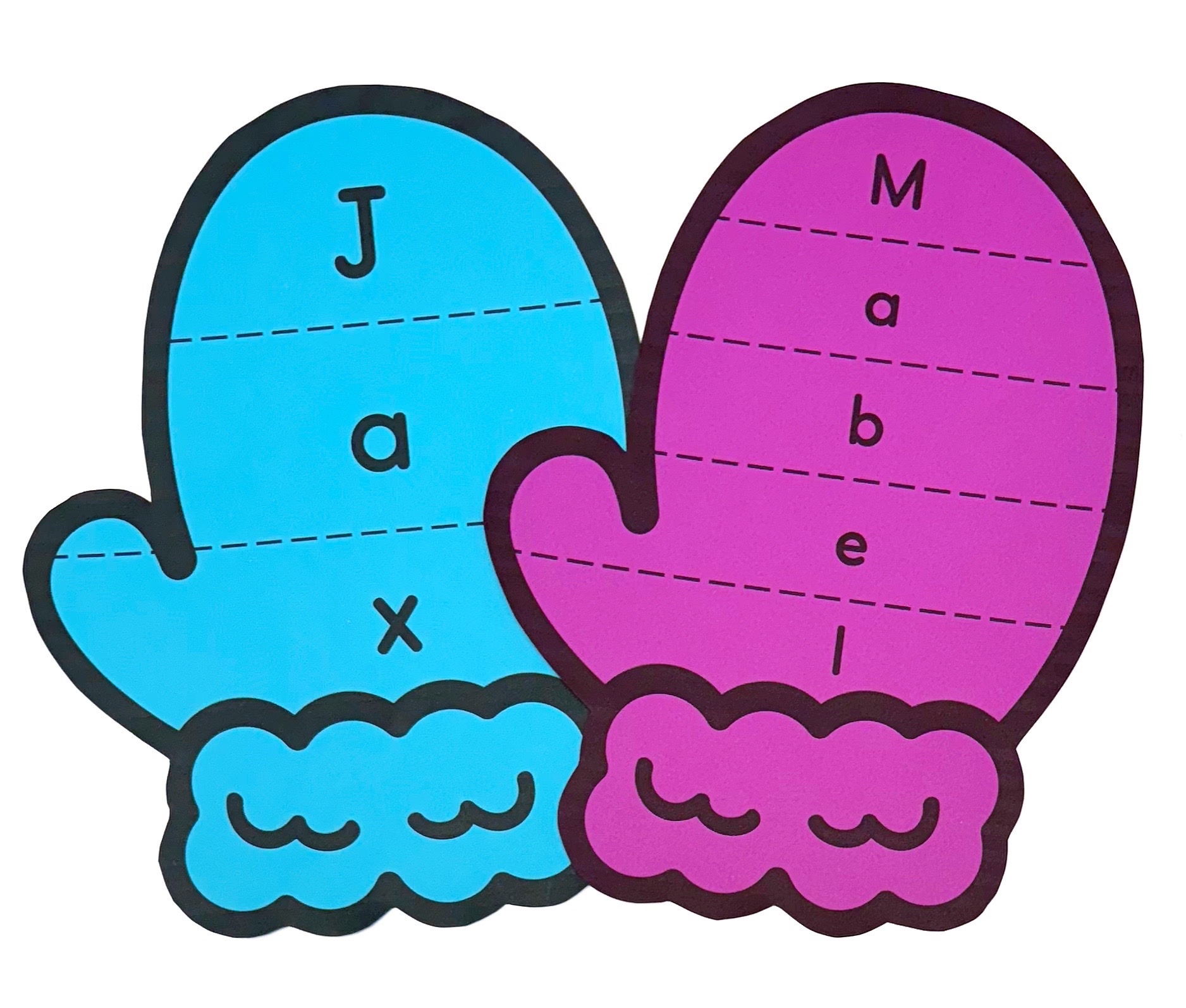 Winter Mitten Name and Scissor Craft - Ms. Stephanie's Preschool