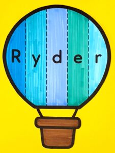 Hot Air Balloon Editable Craft - Ms. Stephanie's Preschool