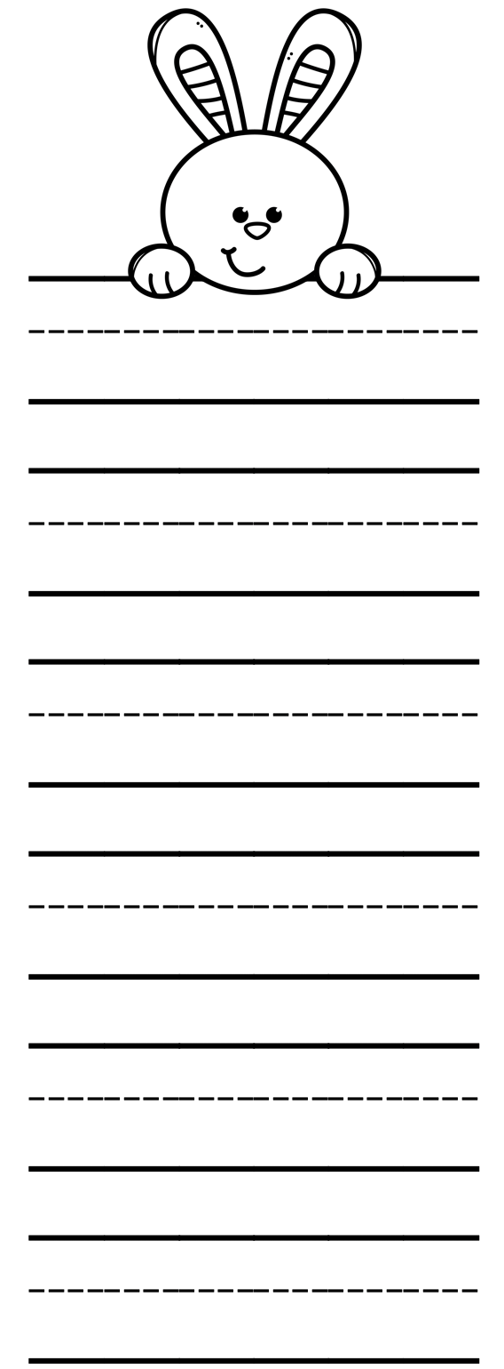 Bunny themed writing paper - Ms. Stephanie's Preschool