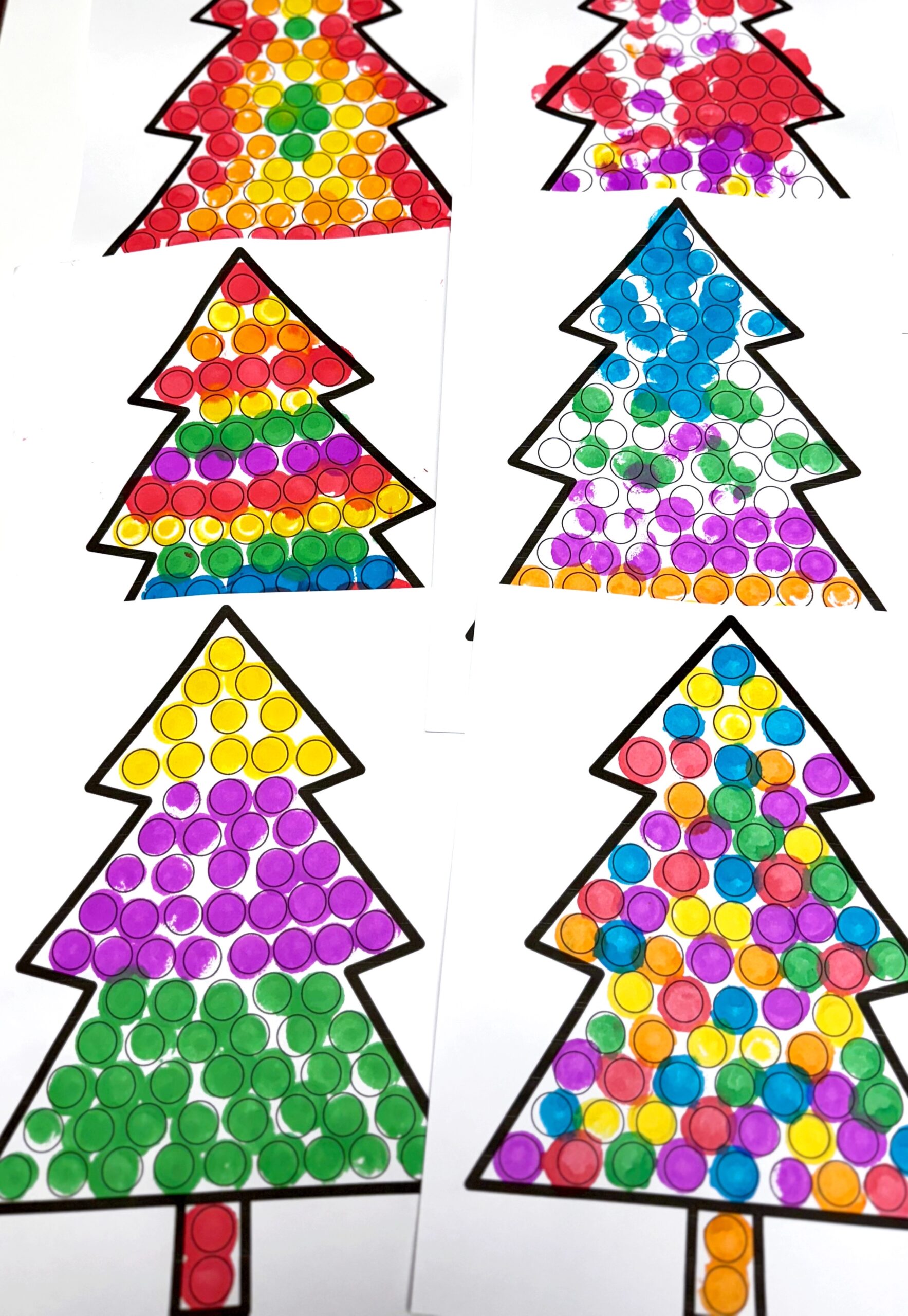 Christmas Tree Dot Art - Ms. Stephanie's Preschool