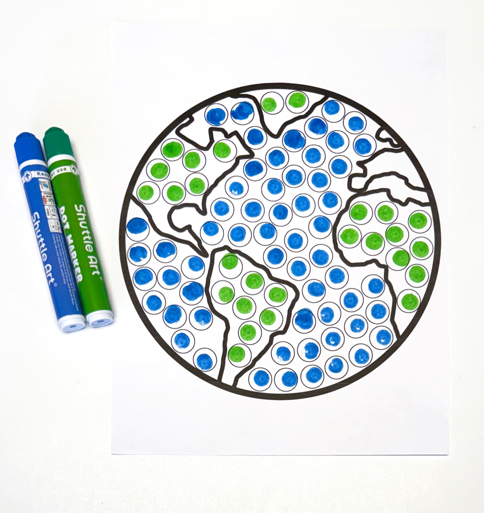 Earth Day Dot Art - Ms. Stephanie's Preschool