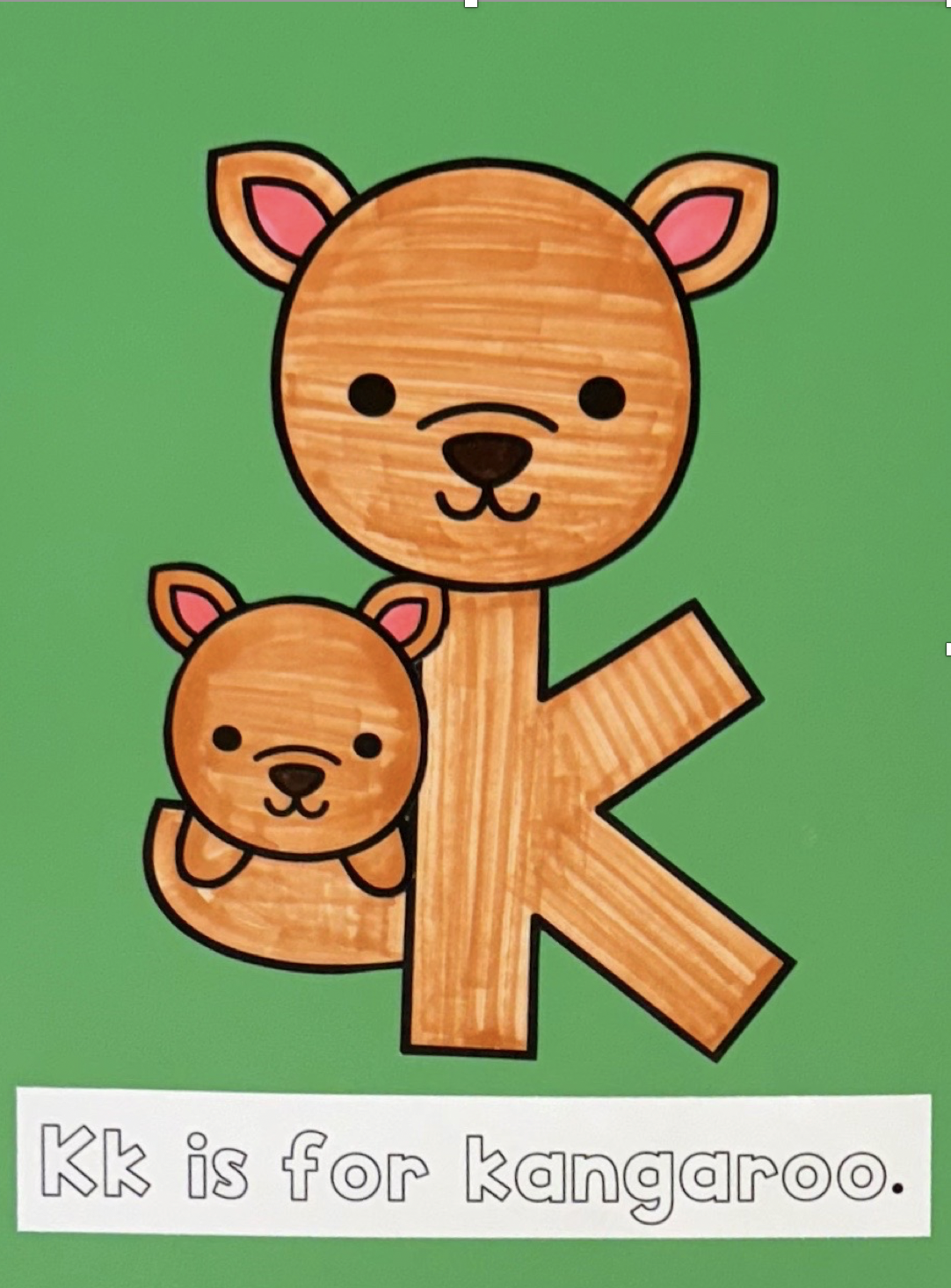 K is for kangaroo preschool craft activity - Ms. Stephanie's Preschool